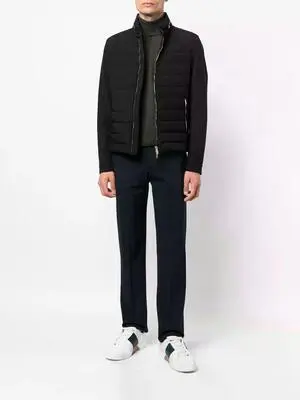 MOORER Quilted Zip-up Jacket