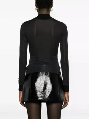 COURREGES Re-edition Second Skin Logo T-shirt - Black