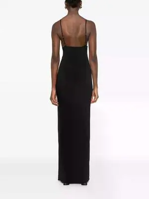 NISSA Fringe-detail Maxi Dress