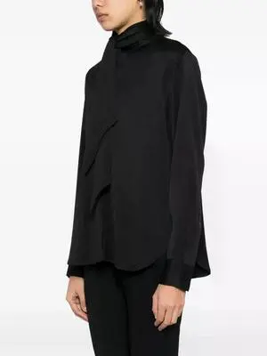 Alex Perry Tie Detail Shirt - Black