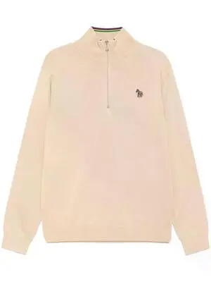 Paul Smith Half-zip High-neck Jumper - Neutrals