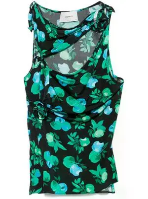 Coperni Floral Asymmetric Top