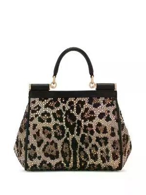Dolce & Gabbana Medium Sicily Crystal-embellished Tote Bag