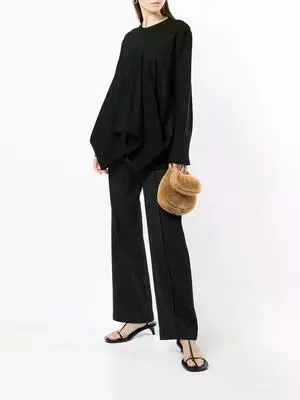 Goen.j Structured Draped Jersey Top