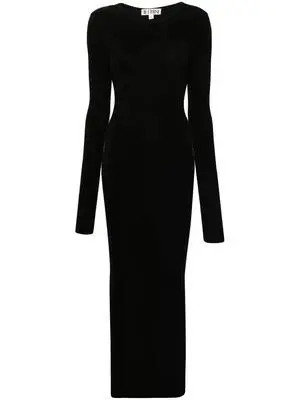 Eterne Ribbed Long-sleeve Dress