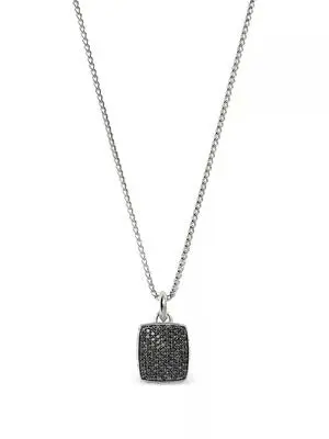 John Hardy Sterling Tag Sapphire Necklace - Silver