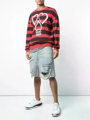 HACULLA. Unbalanced Cotton Sweatshirt - Red