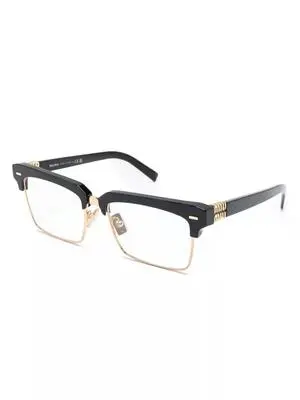 Miu Miu Rectangular Clubmaster-frame Glasses