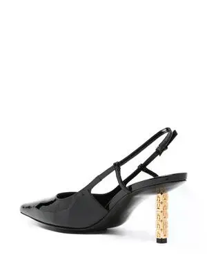 Givenchy G Cube 80mm Patent Leather Slingback Pumps
