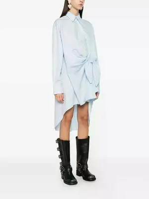 Viktor & Rolf Knotted Mini Shirt Dress - Blue