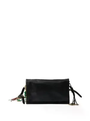 Prada Soft Sound Leather Shoulder Bag - Black