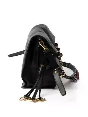 Prada Soft Sound Leather Shoulder Bag - Black