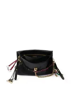 Prada Soft Sound Leather Shoulder Bag - Black