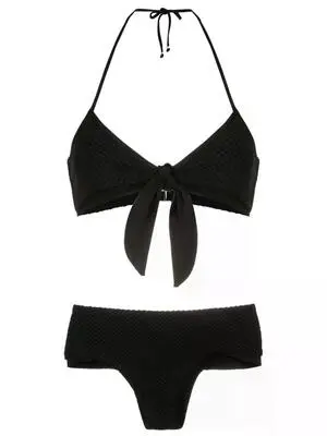AMIR SLAMA Bow-embellished Bikini - Black