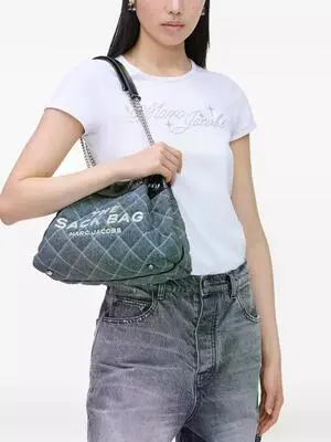Marc Jacobs The Quilted Denim Chain Sack Bag - Blue