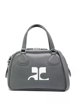COURREGES Re-edition Leather Tote Bag - Grey
