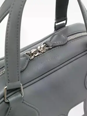 COURREGES Re-edition Leather Tote Bag - Grey