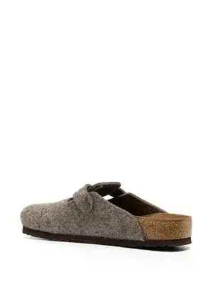 BIRKENSTOCK Boston Round-toe Slippers - Brown