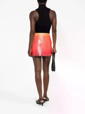 COURREGES Iconic Vinyl Miniskirt - Orange