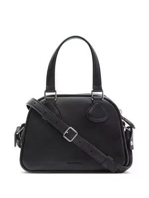 COURREGES Logo Leather Mini Bowling Bag