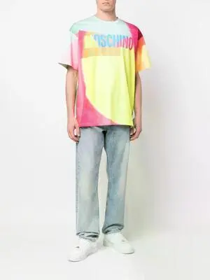 Moschino Logo Colour-block T-shirt