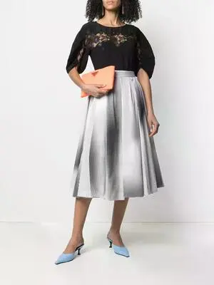 Prada Lace-panel Silk Blouse