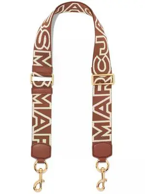 Marc Jacobs The Outline Logo Webbing Strap - Brown