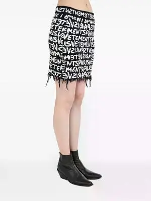 Vetements Graffiti Monogram Skirt
