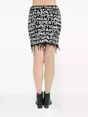 Vetements Graffiti Monogram Skirt