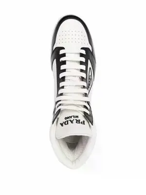 Prada Triangle-logo Contrast-trim Sneakers