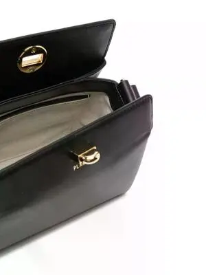 Plan C Mini Folded Leather Shoulder Bag - Black