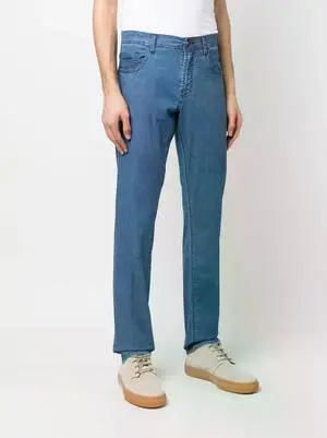 Canali Straight-leg Denim Jeans - Blue