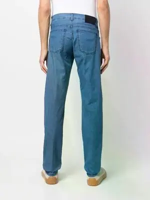 Canali Straight-leg Denim Jeans - Blue
