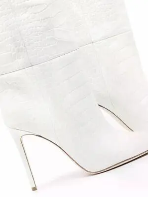 Paris Texas 105mm Crocodile-effect Knee-high Stiletto Boots