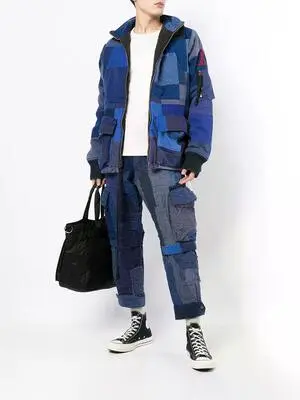 GREG LAUREN Patchwork Cotton Coat