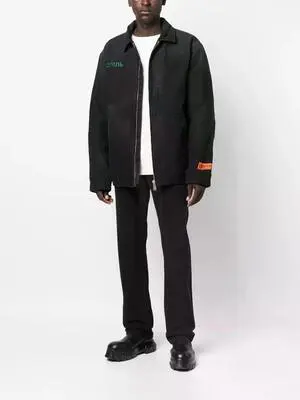 Heron Preston Logo-embroidered Denim Jacket