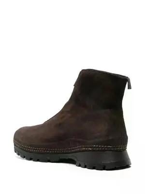Guidi Round-toe Suede Boots - Brown