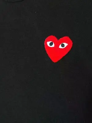 Play Comme Des Garcon Heart Appliqué T-shirt