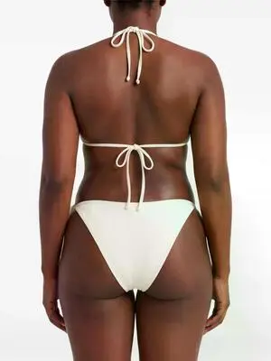 LA REVECHE Ashar Floral-appliqué Bikini Set - Neutrals