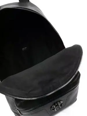 Roberto Cavalli Mirror Snake-plaque Leather Backpack