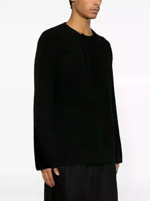 Yohji Yamamoto Asymmetrical Neck Drop Shoulder Jumper