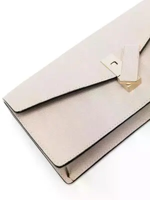 VALEXTRA Iside Leather Clutch - Neutrals