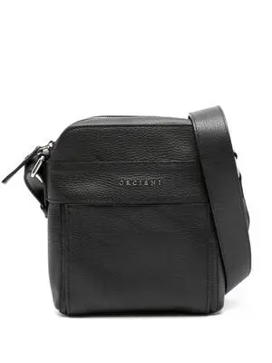 Orciani Mini Micron Leather Messenger Bag - Black