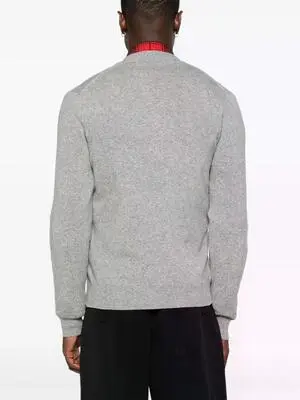 Play Comme Des Garcon Logo Patch V-neck Cardigan