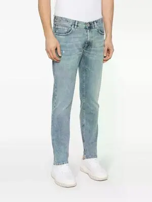 Eleventy Mid-rise Tapered-leg Jeans