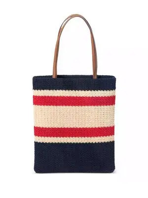 Miu Miu Striped Crochet Tote Bag