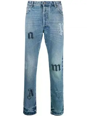 Palm Angels Logo-patch Straight Jeans
