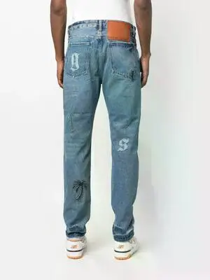 Palm Angels Logo-patch Straight Jeans