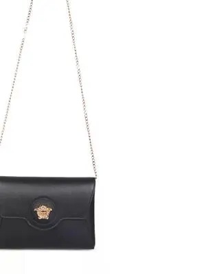 Versace Medusa Plaque Leather Crossbody Bag