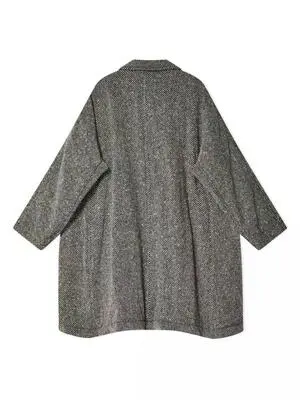 Comme Des Garçons Herringbone Single-breasted Coat